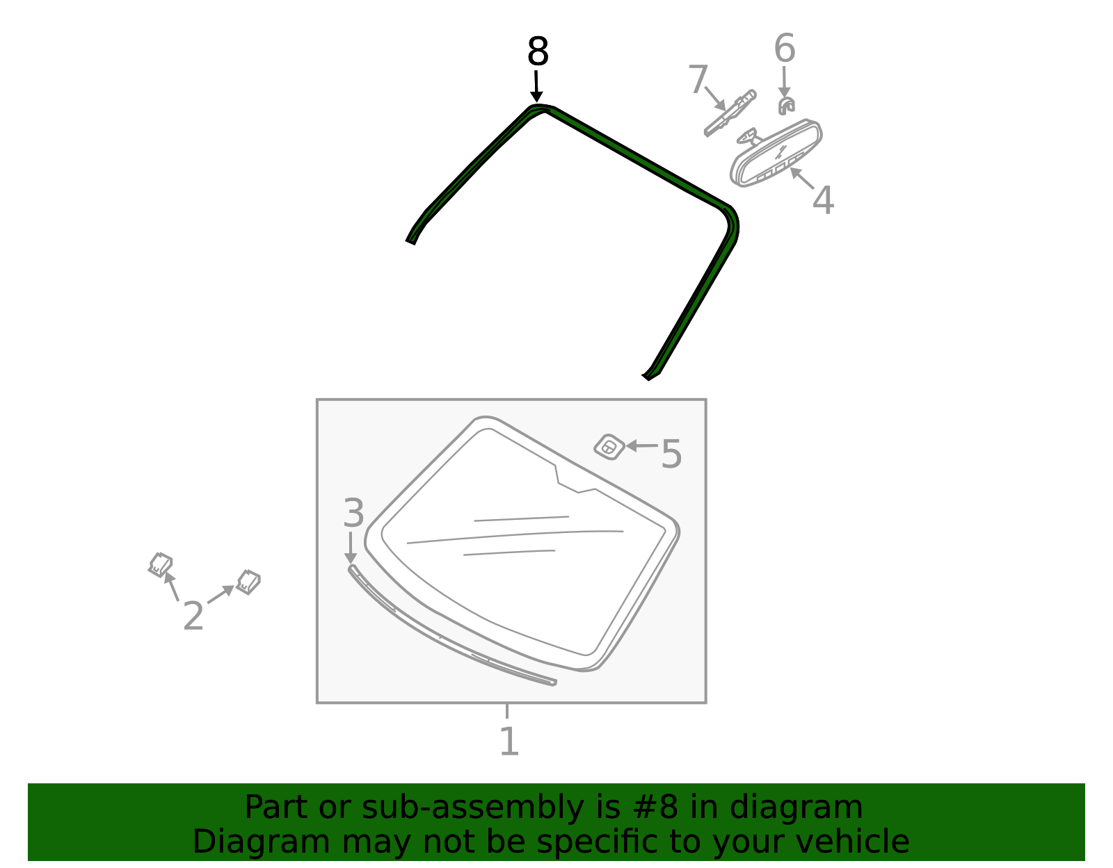 86137-3E000 - Reveal Molding 2003-2009 Kia Sorento | Kia.Parts Store
