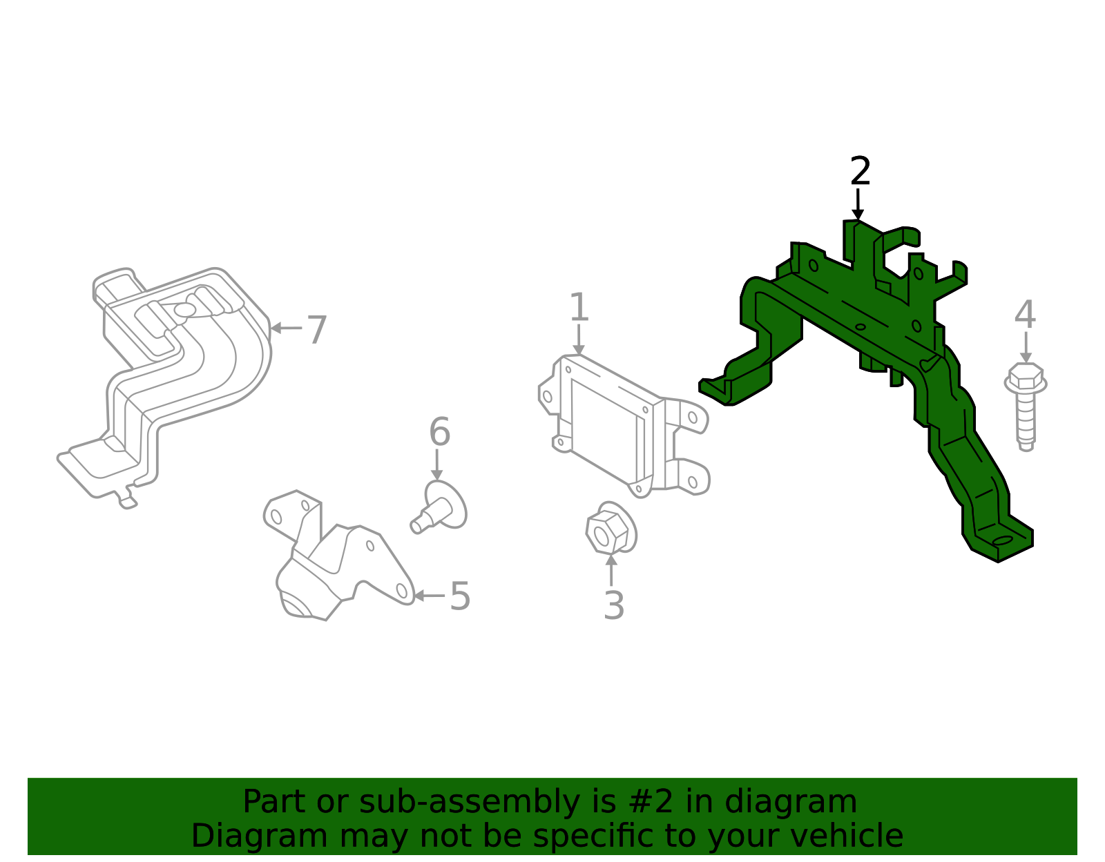 2020-2023 Nissan Mount Bracket 28452-6MR0A | Bill Kay Nissan Parts