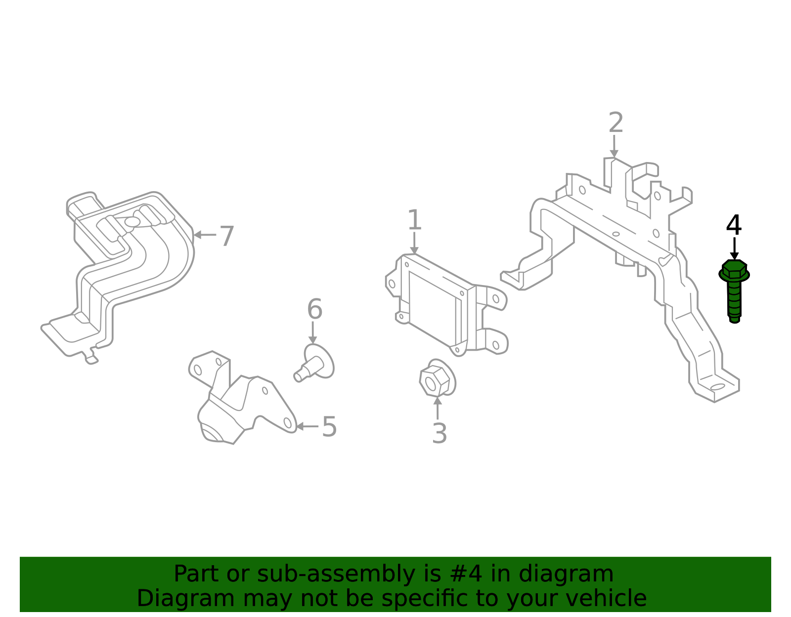 01125-A6081 - Mount Bracket Bolt 2020-2024 Nissan | Nissan Parts ...