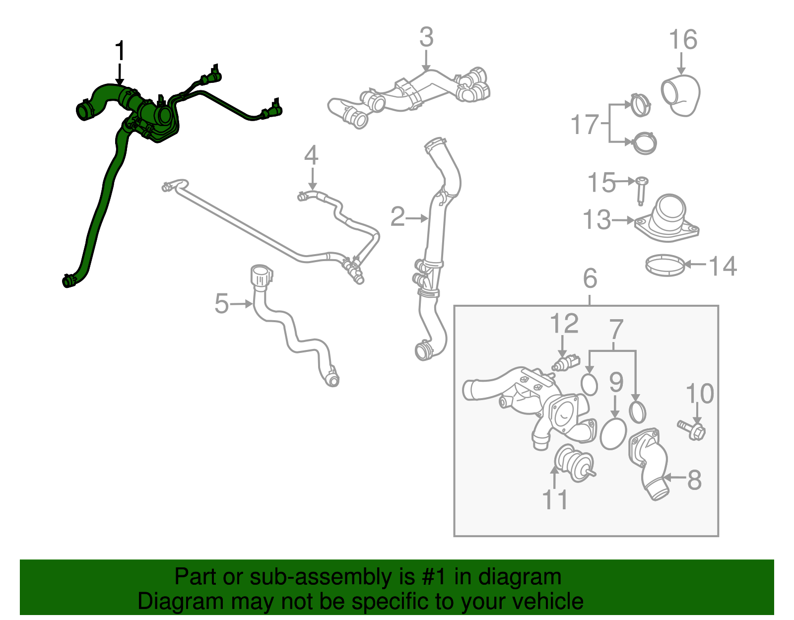Genuine Upper Hose for 2006-2009 Land Rover Range Rover Sport | Land ...