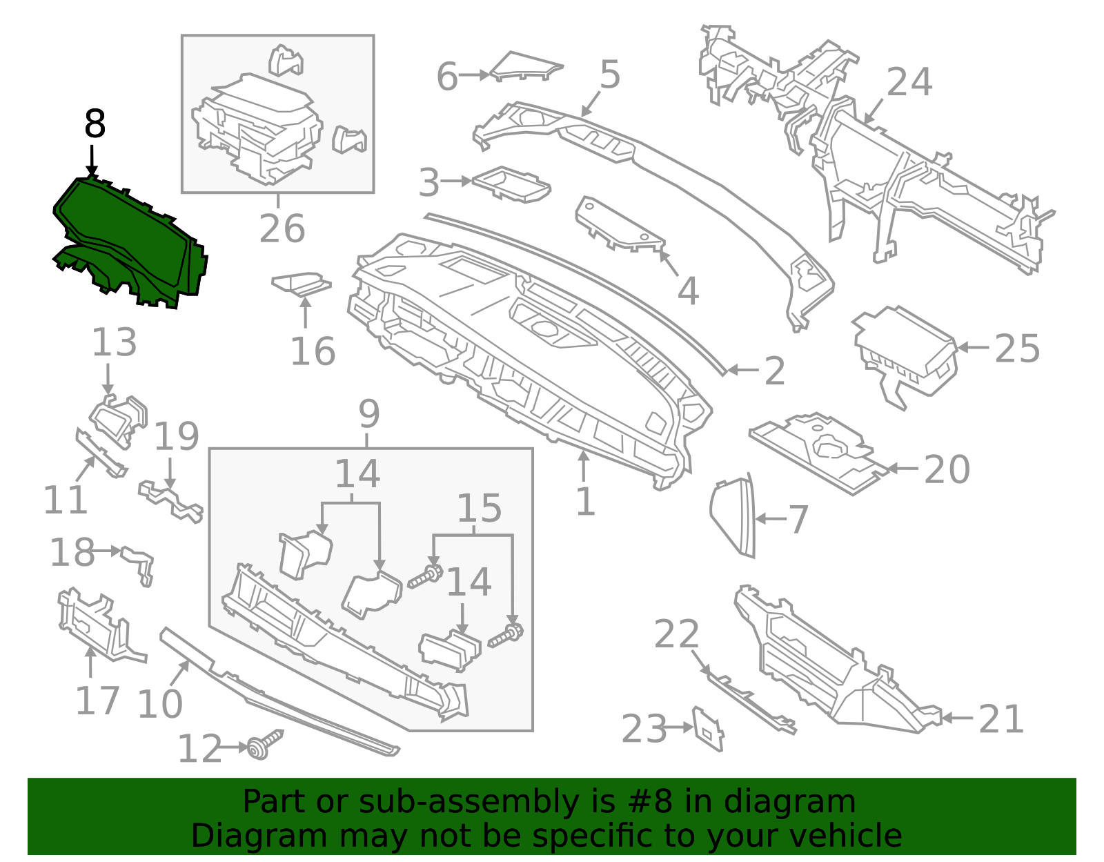 84830-F6000YBR - Inst Cluster Panel 2017-2019 Kia Cadenza | Kia.Parts Store