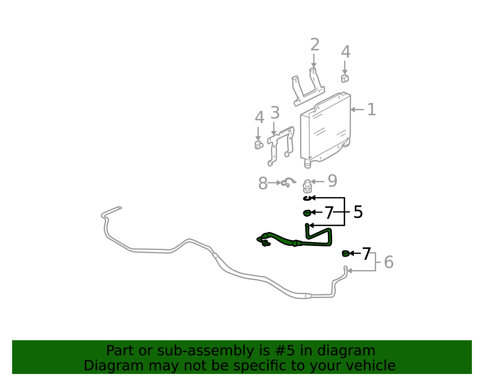 Automatic Transmission Fluid Auxiliary Cooler Inlet Line 15748403 ...