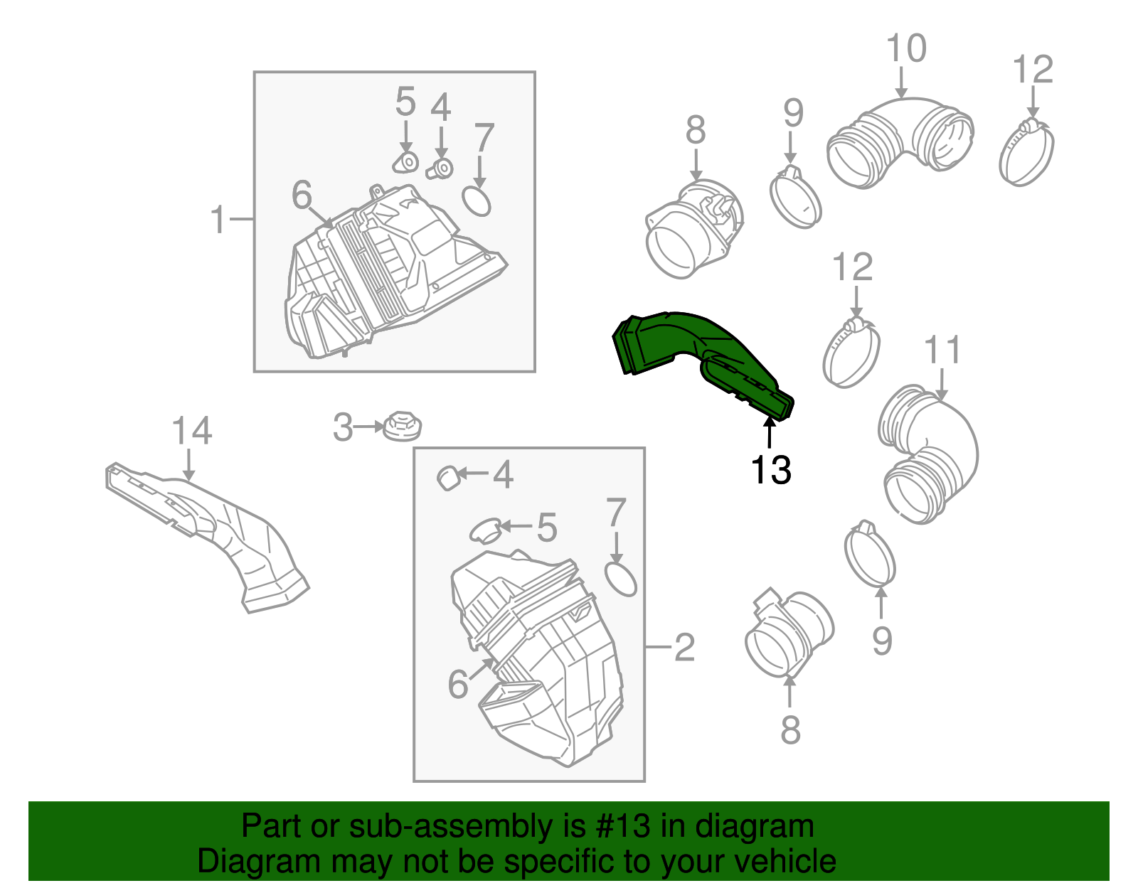 2004-2006 Volkswagen Phaeton Intake Duct 3D0-129-617-AL | VW Direct ...