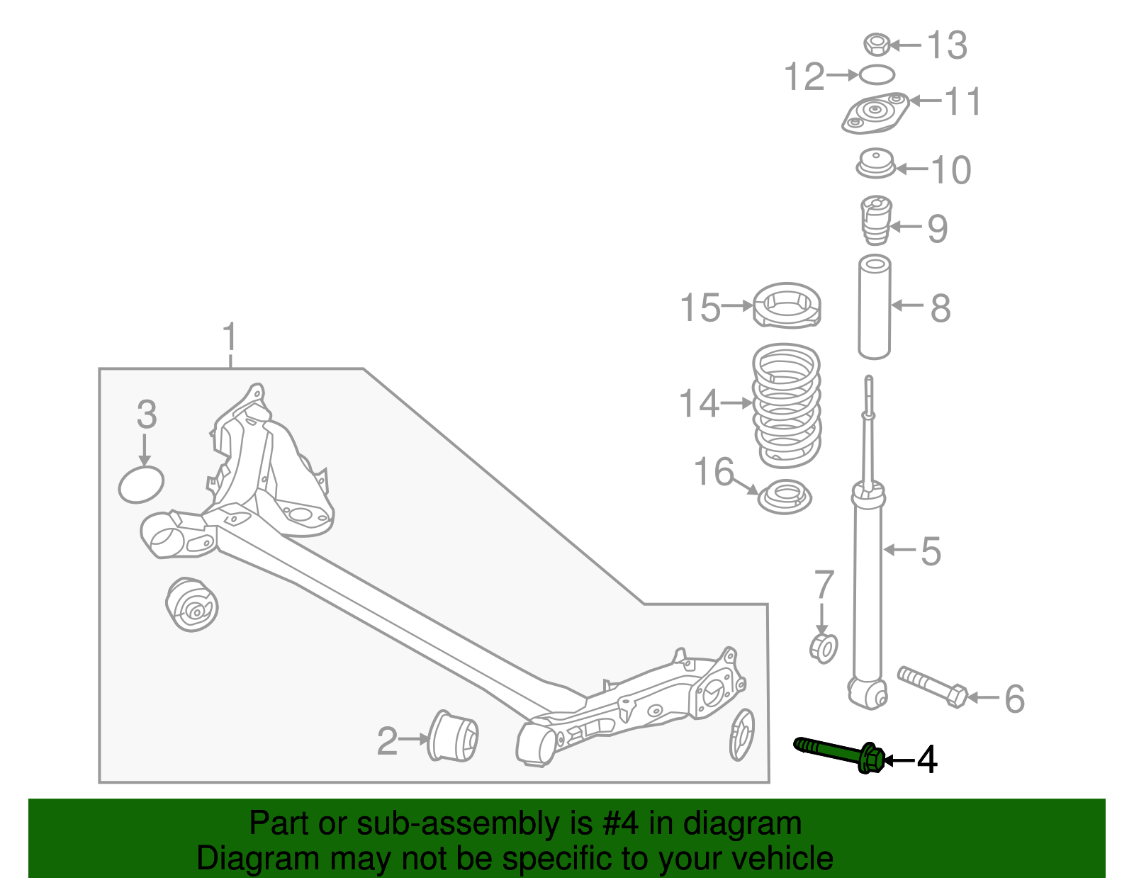 55117-1G200 - Axle Beam Mount Bolt 2010-2021 Kia | Kia.Parts Store