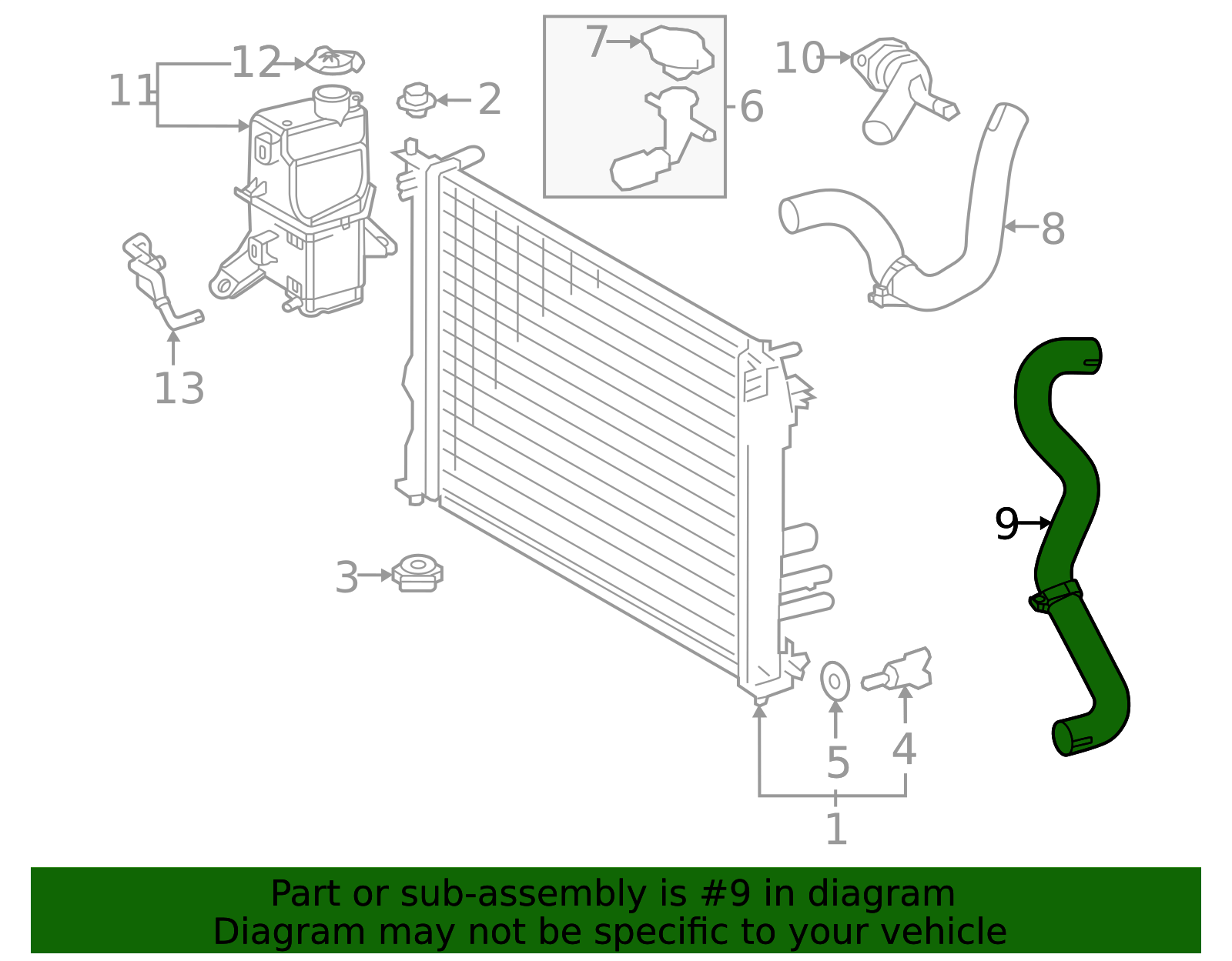 16571-25180 - Radiator Hose 2023-2025 Toyota Crown | Bam Wholesale Parts