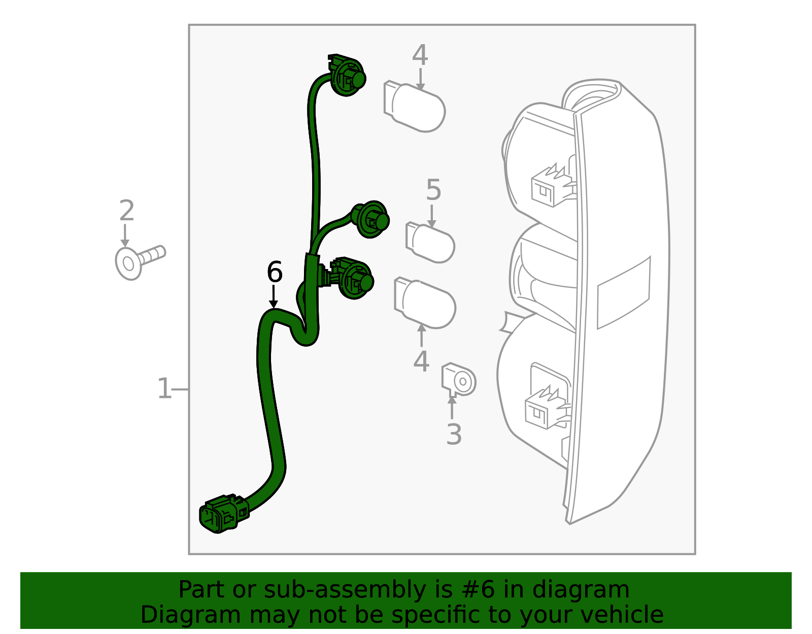 2015-2022 GM Tail Lamp Wiring Harness 23126521 GM | GMPartsDirect.com