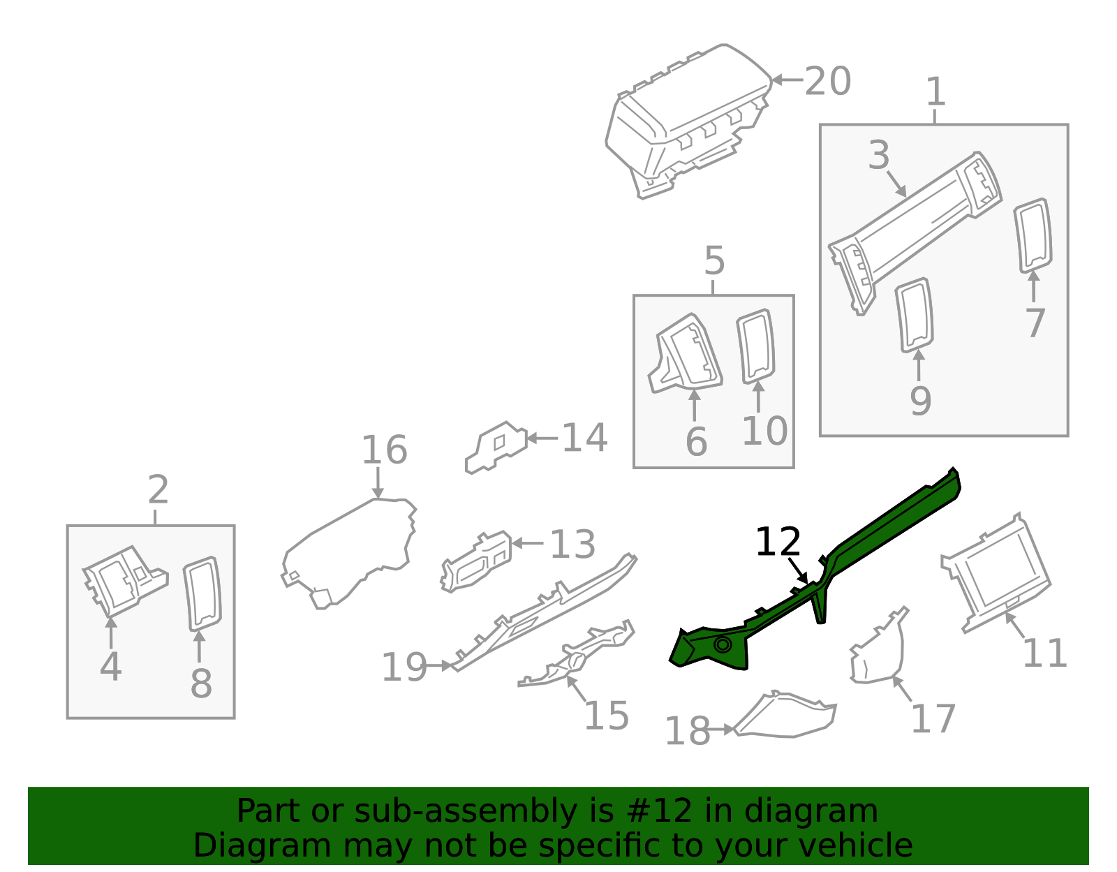 Lower Molding KB3Z-2104338-AD | Awesome Parts Ford