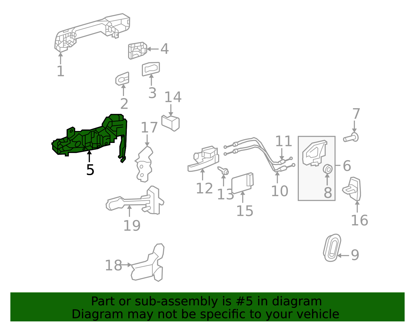 2024-2025 Toyota Tacoma Handle Base 69204-AK010 | MotorMotor