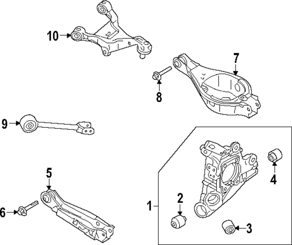 55226-JA00C - 2022-2024 Nissan Pathfinder - Track Bar Inner Bolt ...