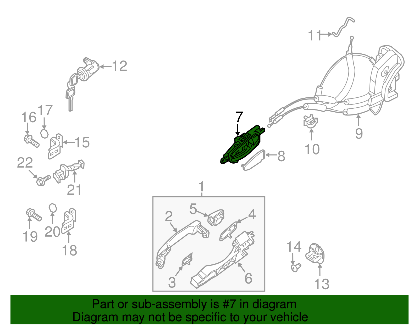 2012-2021 Nissan Handle, Inside 80671-1PA0A | Scott Evans Nissan Parts
