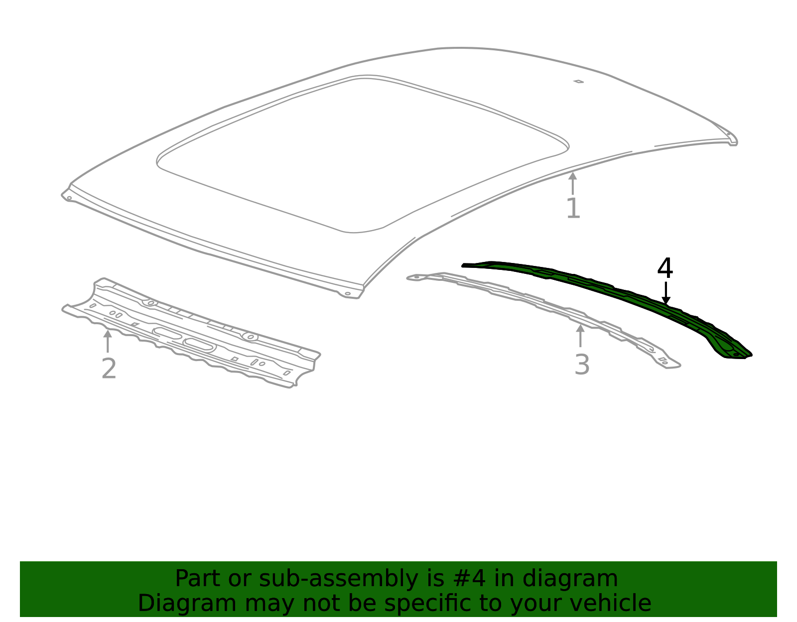 2014-2019 Cadillac CTS Roof Rear Header Panel 20996712 | Capital Chevy ...