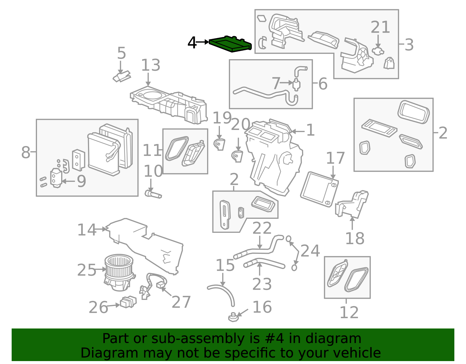 20968419 - High-Quality Cabin Air Filter Access Hole Cover for ...