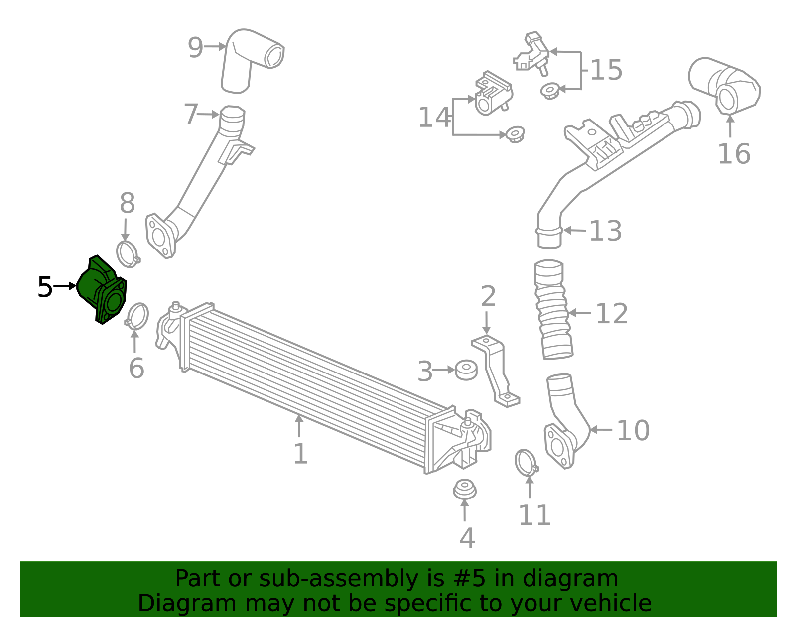17284-5AA-A01 - 2016-2021 Honda Civic - Pipe B Inter-Cooler In | Honda ...