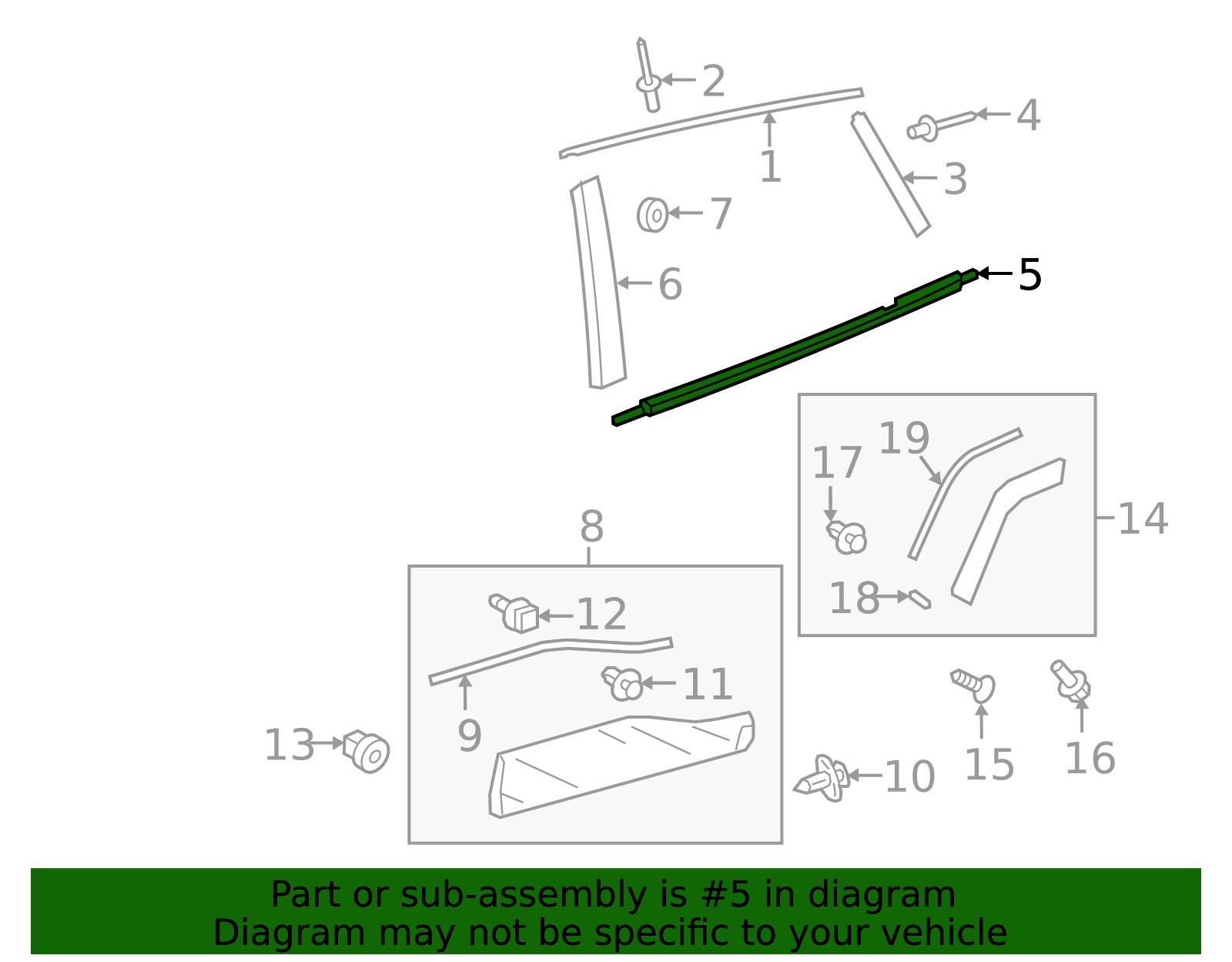 2019-2025 Toyota Belt Molding 75740-0R050 | Toyota Parts Center