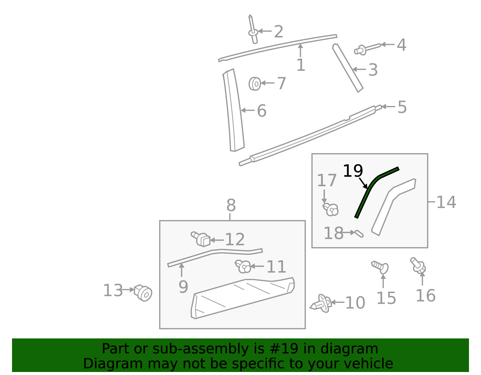 2019-2025 Toyota 2019-2024 Toyota - Wheel Opening Molding Pad 75767 ...