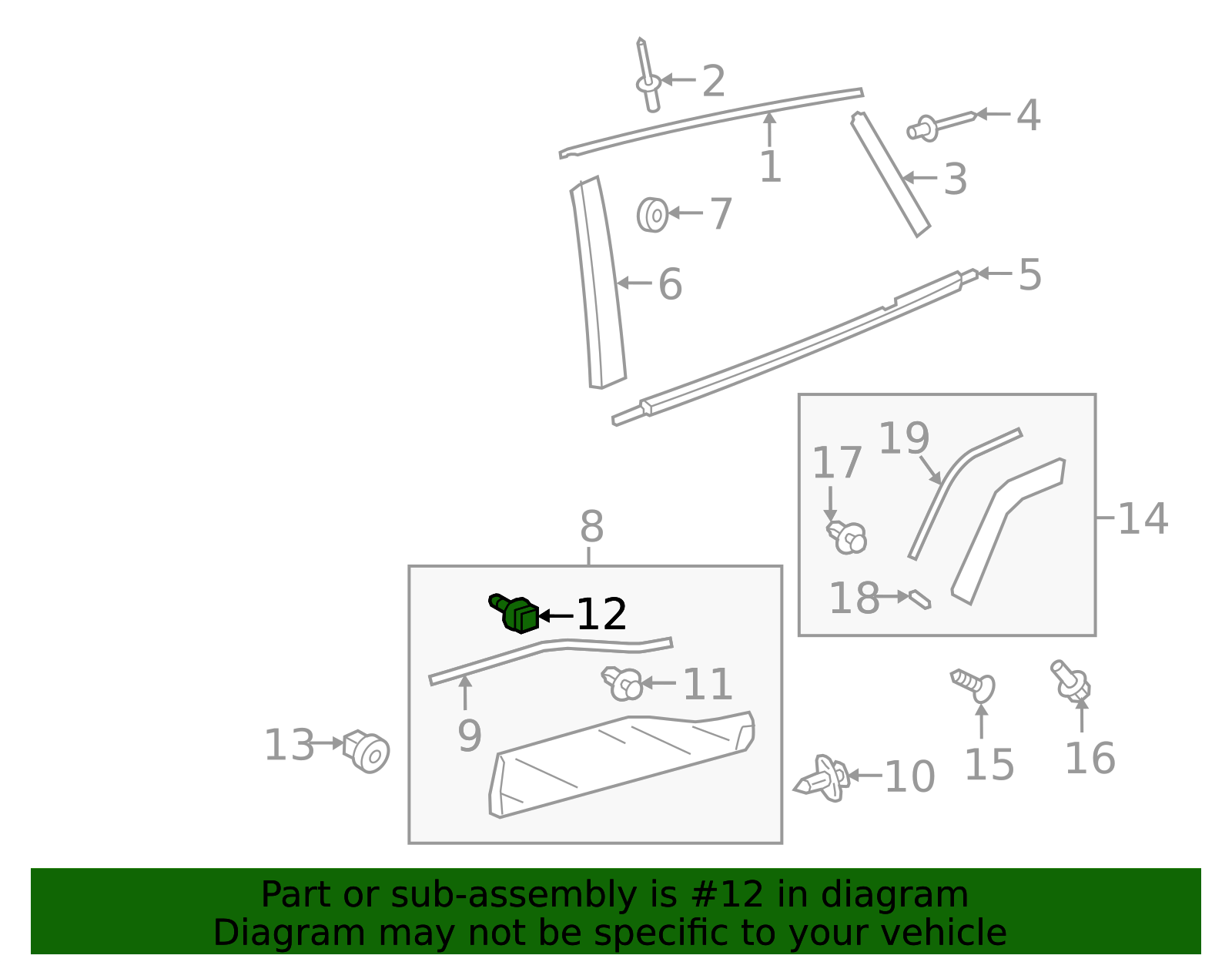 Genuine Official Toyota Lower Molding Retainer part# 75392-33020 for ...