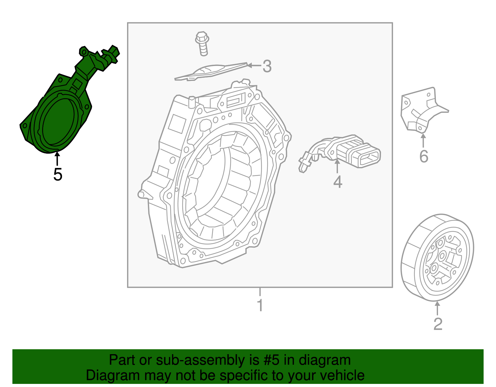 2012-2015 Honda Civic Hybrid Motor Rotor Position Sensor 1A810-RW0-004 ...