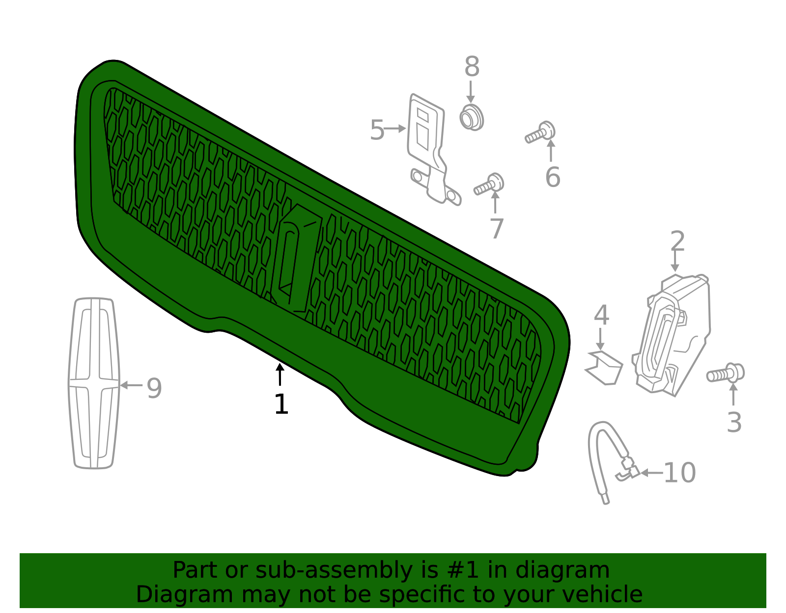 2019-2021 Lincoln Nautilus Grille KA1Z-8200-CB | Miracle Ford Parts