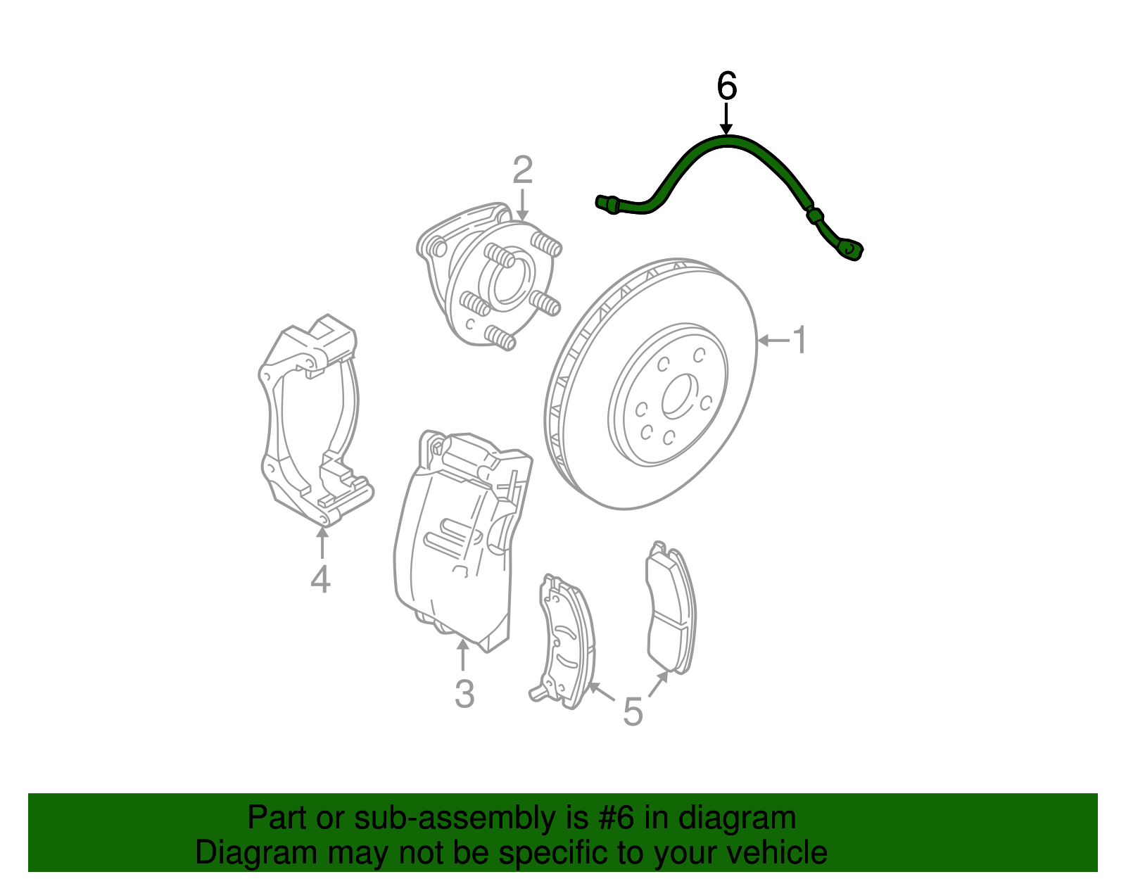 2003-2007 Cadillac Brake Hose 19256891 | GM Parts Center