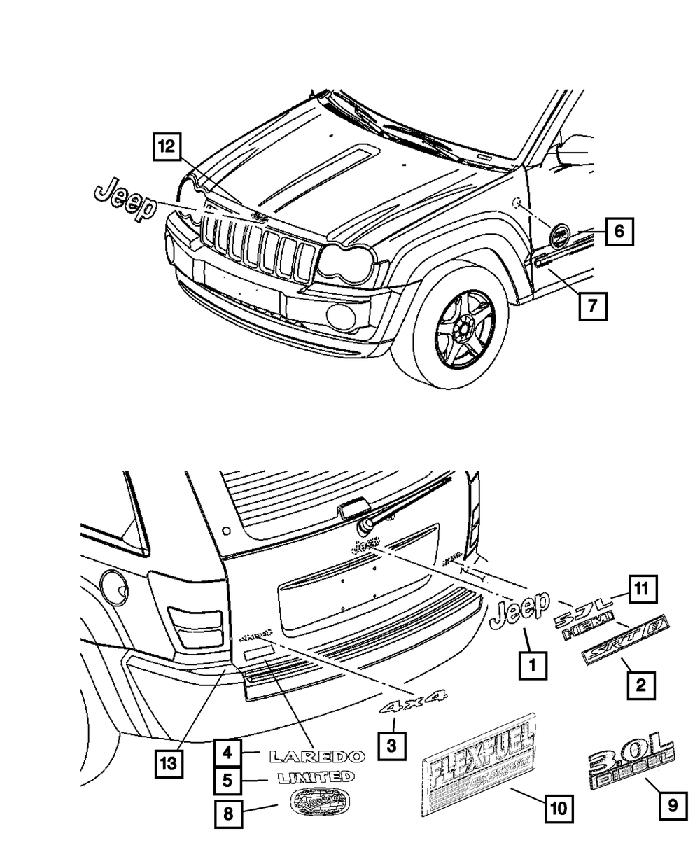 Emblem for 2005-2018 Jeep | OEM Mopar 55157088AC | Mopar OEM Parts Counter
