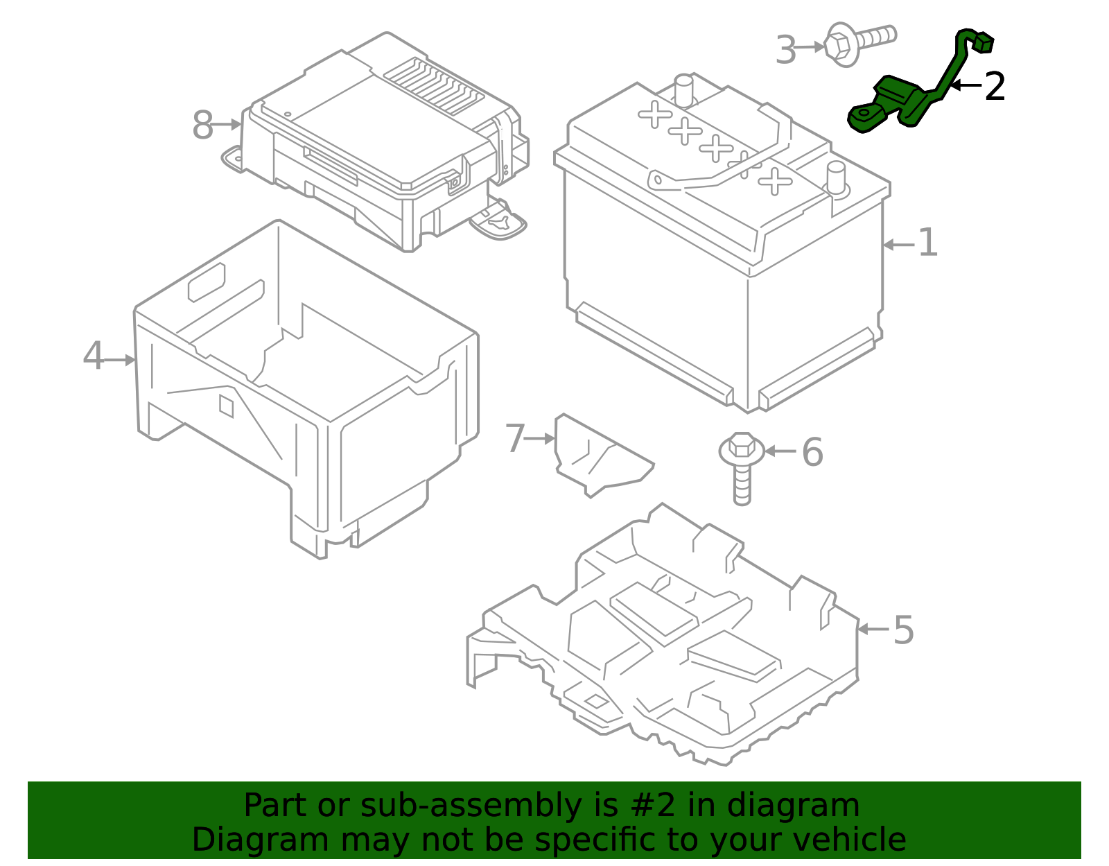 2024-2025 Hyundai Kona Battery Current Sensor 37180-BE000 | QuirkParts