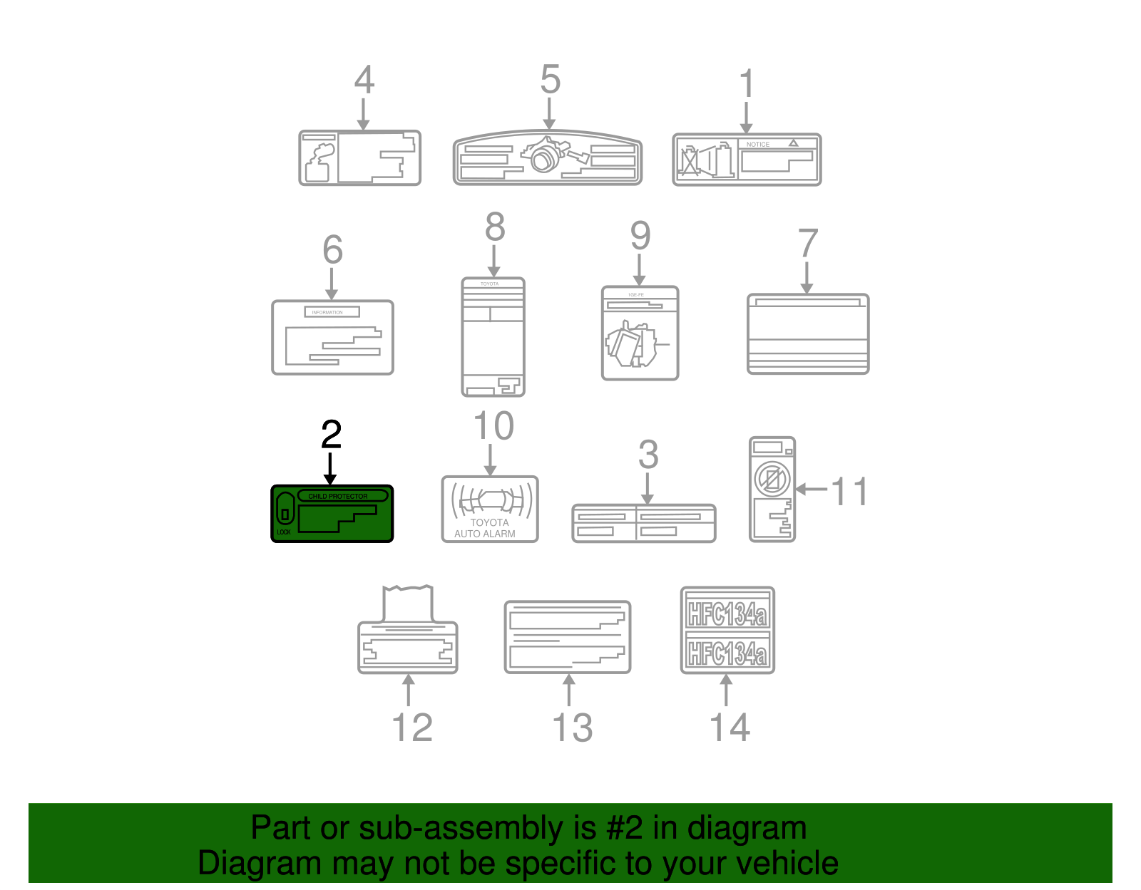 69339-AA020 - Caution Label 1984-2015 Toyota | Longo Toyota Parts