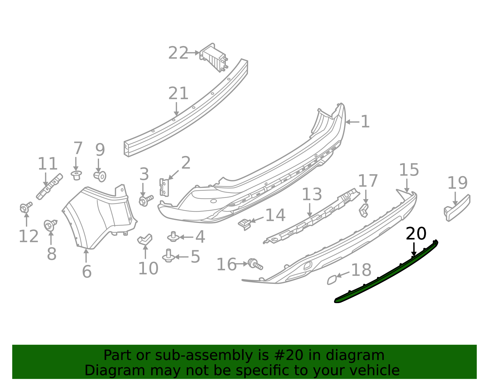 2021-2023 Nissan Rogue Chrome Strip 85072-6RA0A | OEM Parts Online