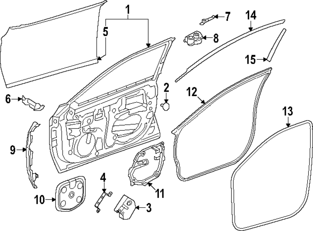 2023-2025 Toyota Crown 2023-2024 Toyota Crown - Door Weather-Strip ...