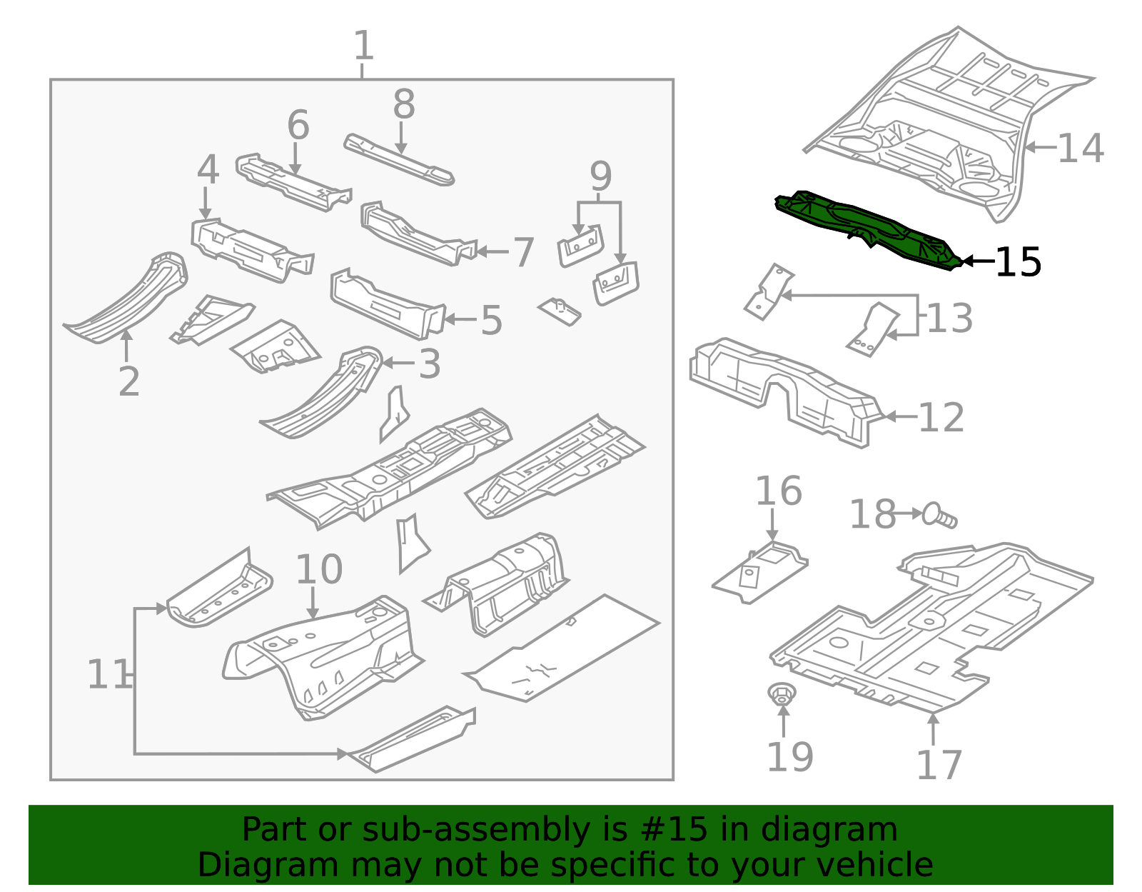 2005-2023 Mopar Floor Cross-Member 04780792AD | Mopar Parts Canada