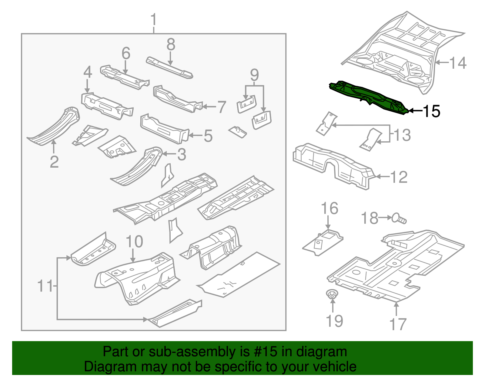 2005-2023 Mopar Floor Cross-Member 04780792AD | Mopar Parts Canada