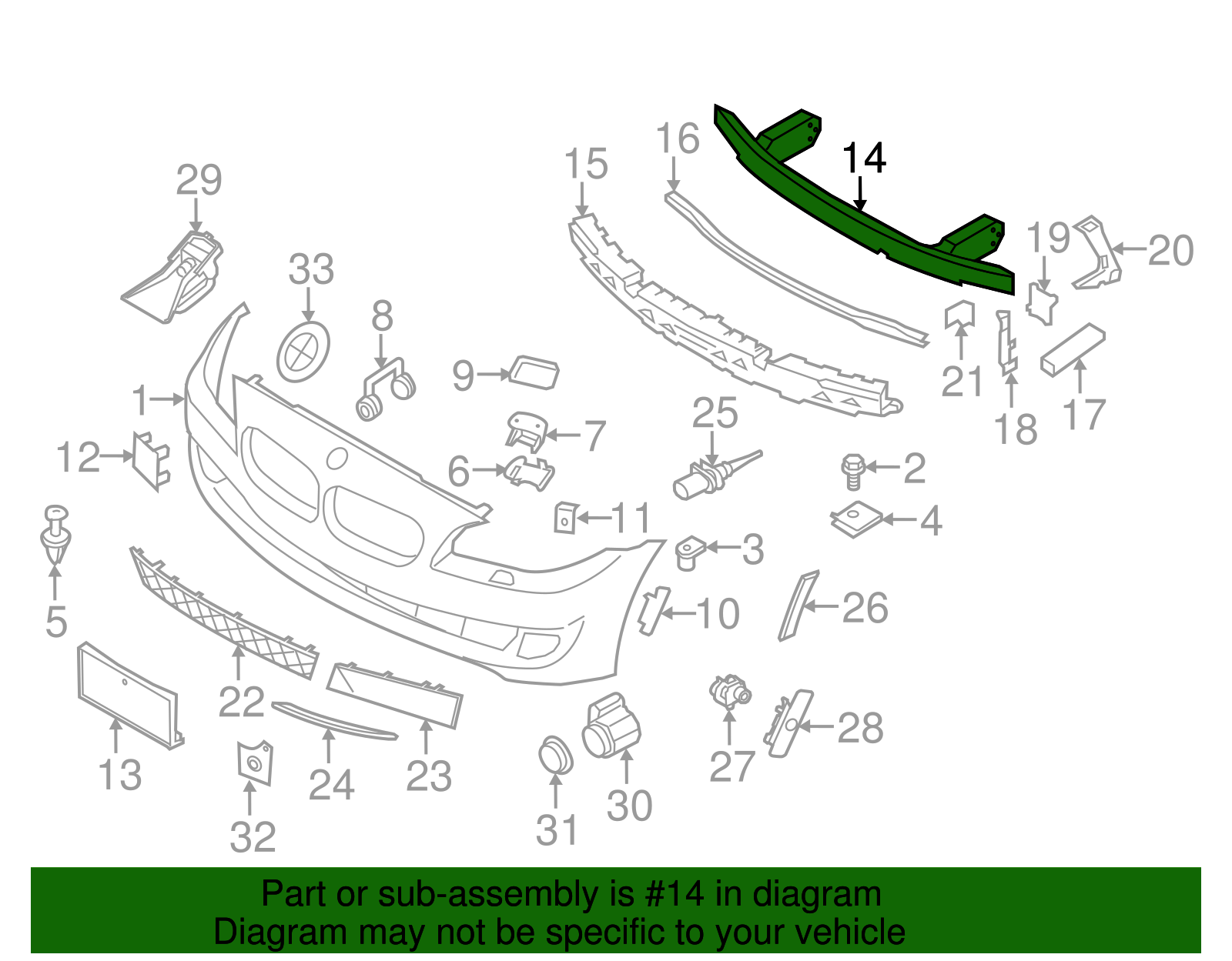 51117200706 - 2011-2016 BMW Reinforced Beam (51-11-7-200-706) | BMW of ...