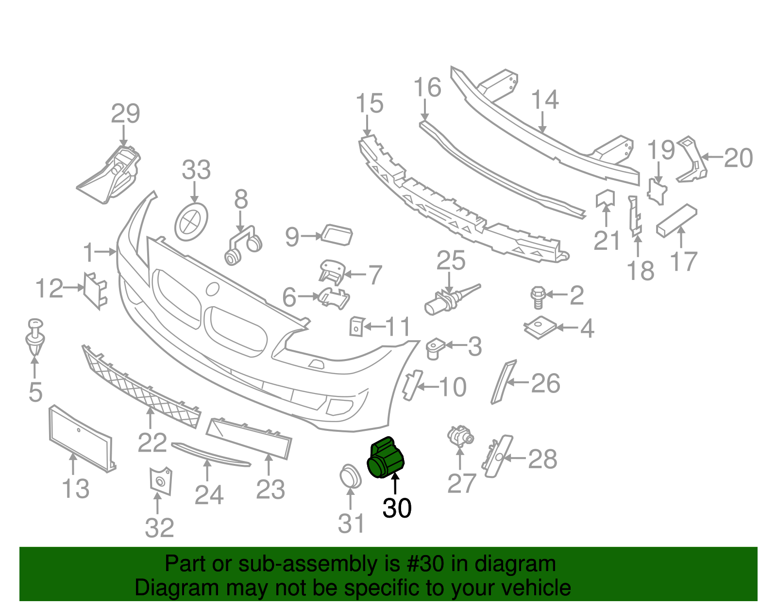 2010-2017 BMW Park Sensor 66-20-9-270-495 | BMW OEM Parts