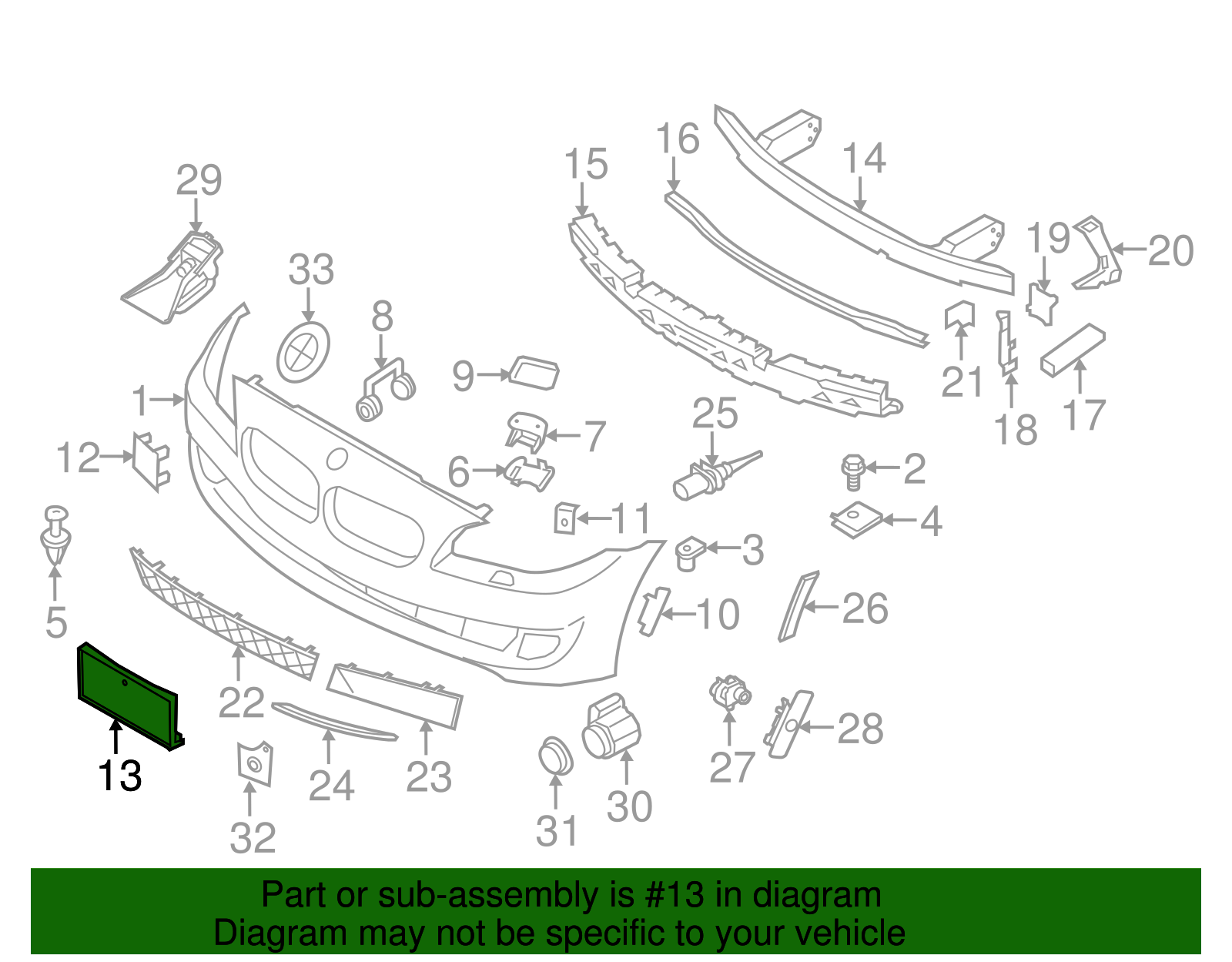 51117331726 - 2014-2016 BMW License Bracket (51-11-7-331-726) | BMW of ...