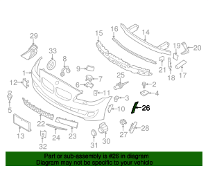 63147342093 - 2014-2016 BMW Reflector (63-14-7-342-093) | BMW of South ...