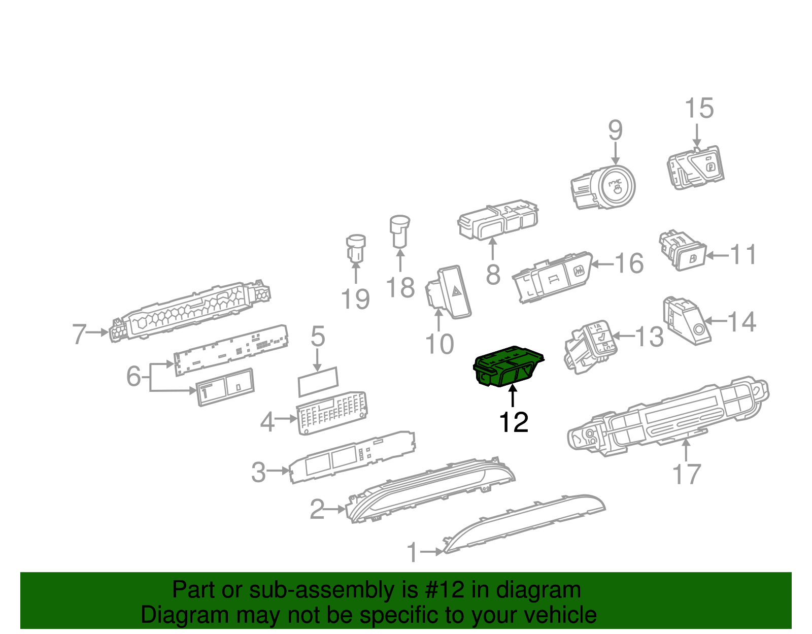 84010-47510 - 2019-2022 Toyota - Multi Switch | Toyota Parts Delivered