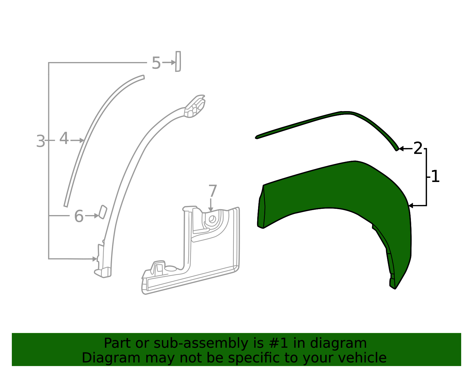 2023-2025 Toyota bZ4X Wheel Opening Molding 75605-42230 | MotorMotor