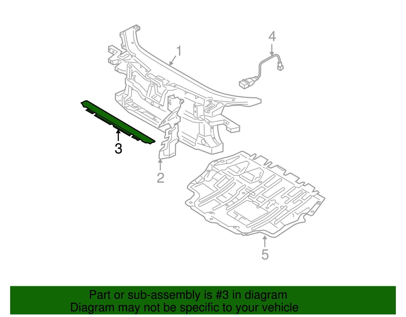 2006-2010 Volkswagen Passat Air Deflector 3C0-121-330 | vwpartscenter