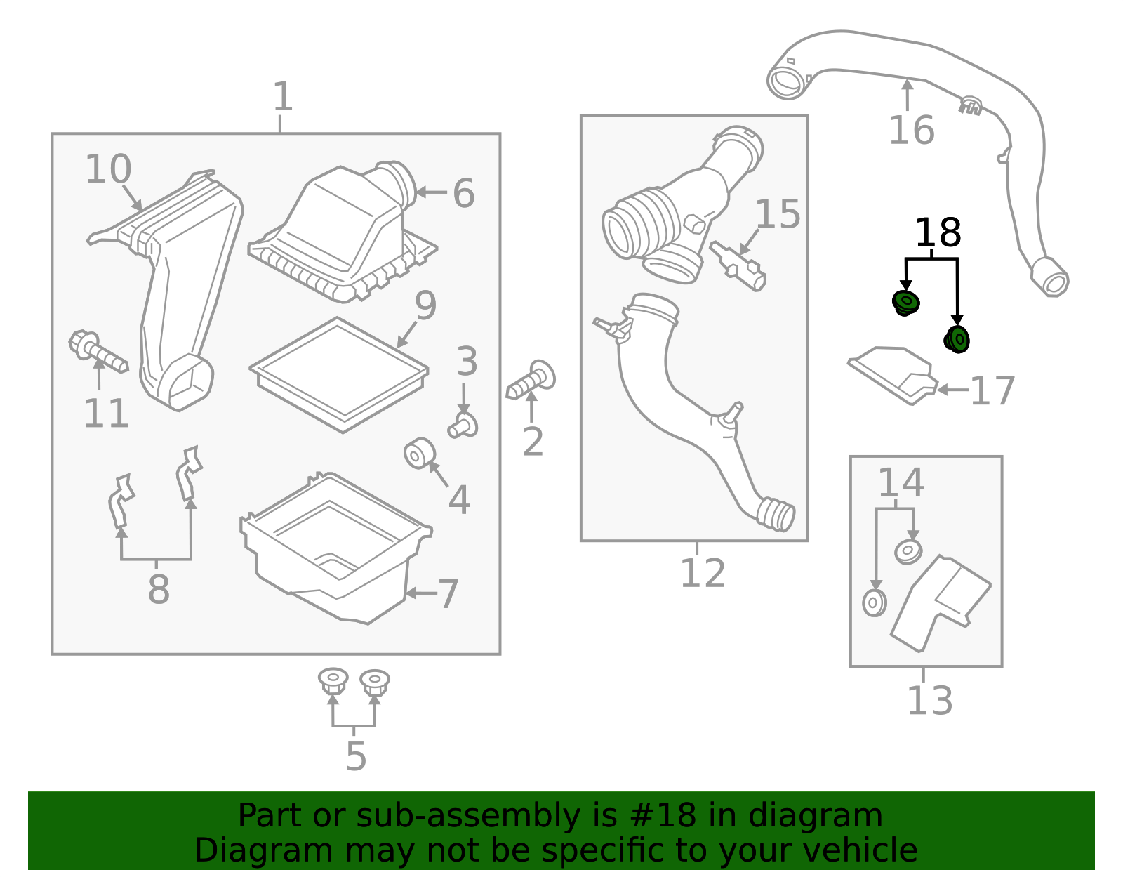 W520100-S437 - Intake Tube Nut 2011-2025 Ford | Ford Parts Direct