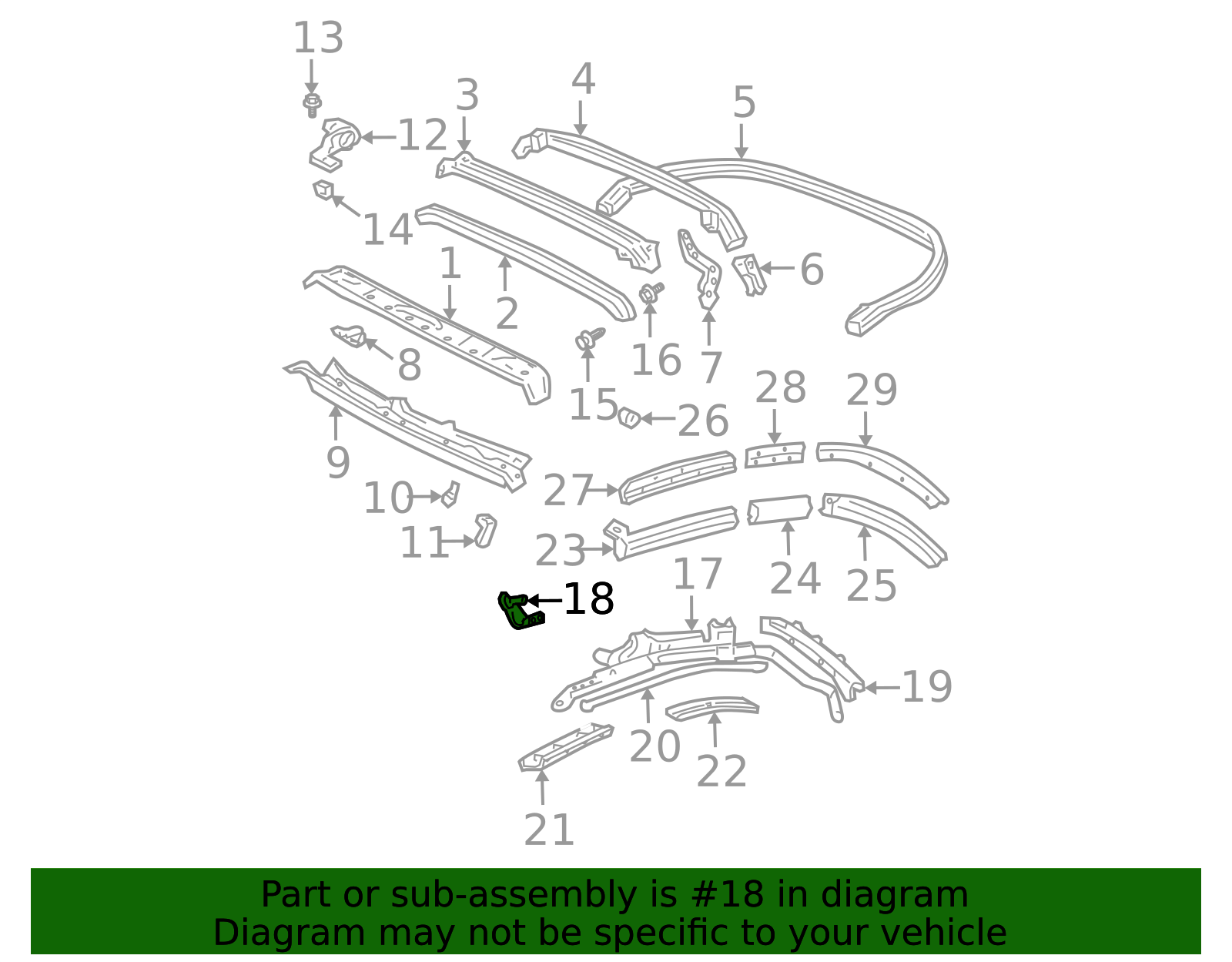 65103-AA010 - Side Rail Bracket 2000-2003 Toyota Solara | Group 1 Auto ...