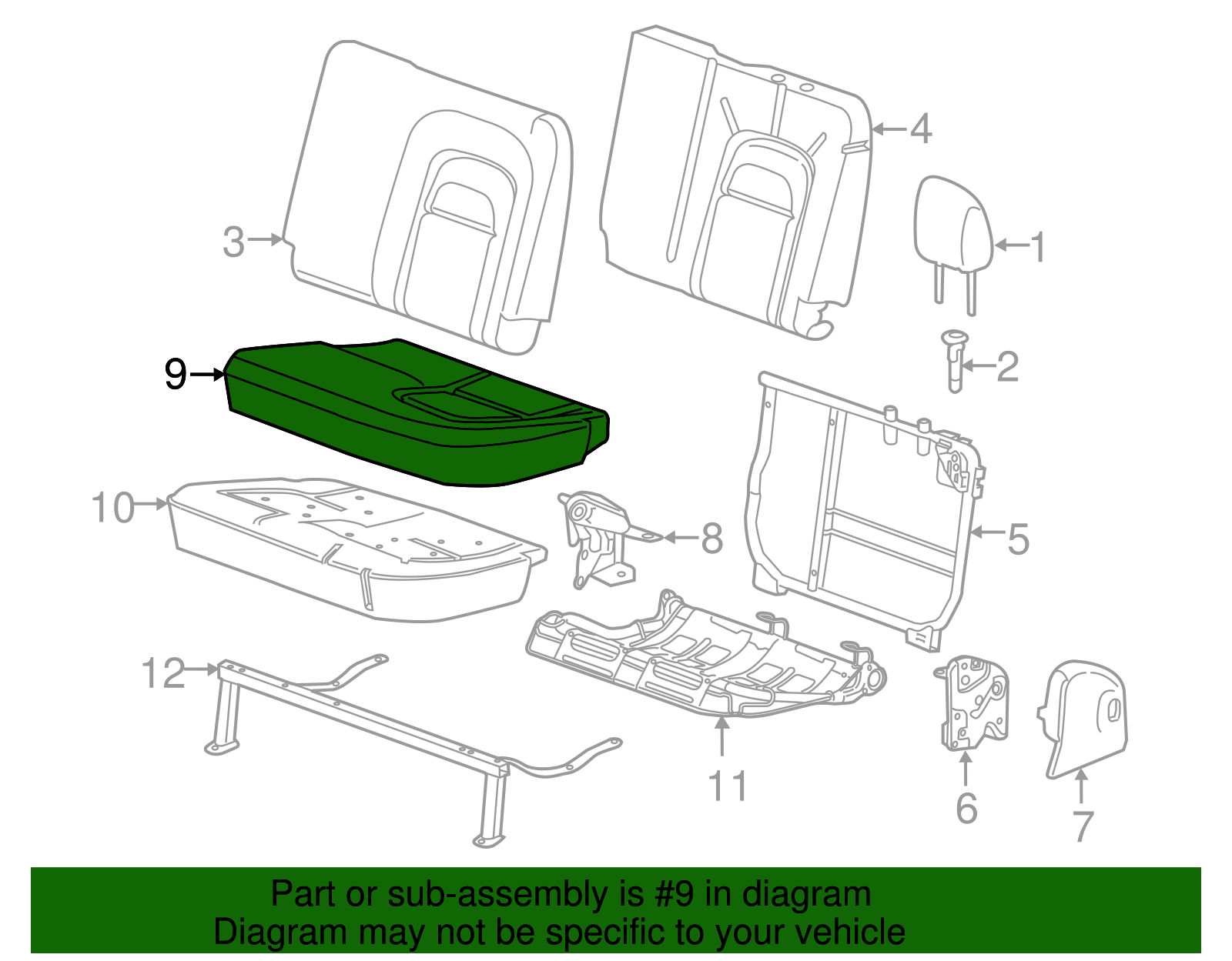 85527704 - Cushion Cover 2015-2022 GM | Chevrolet Parts Direct