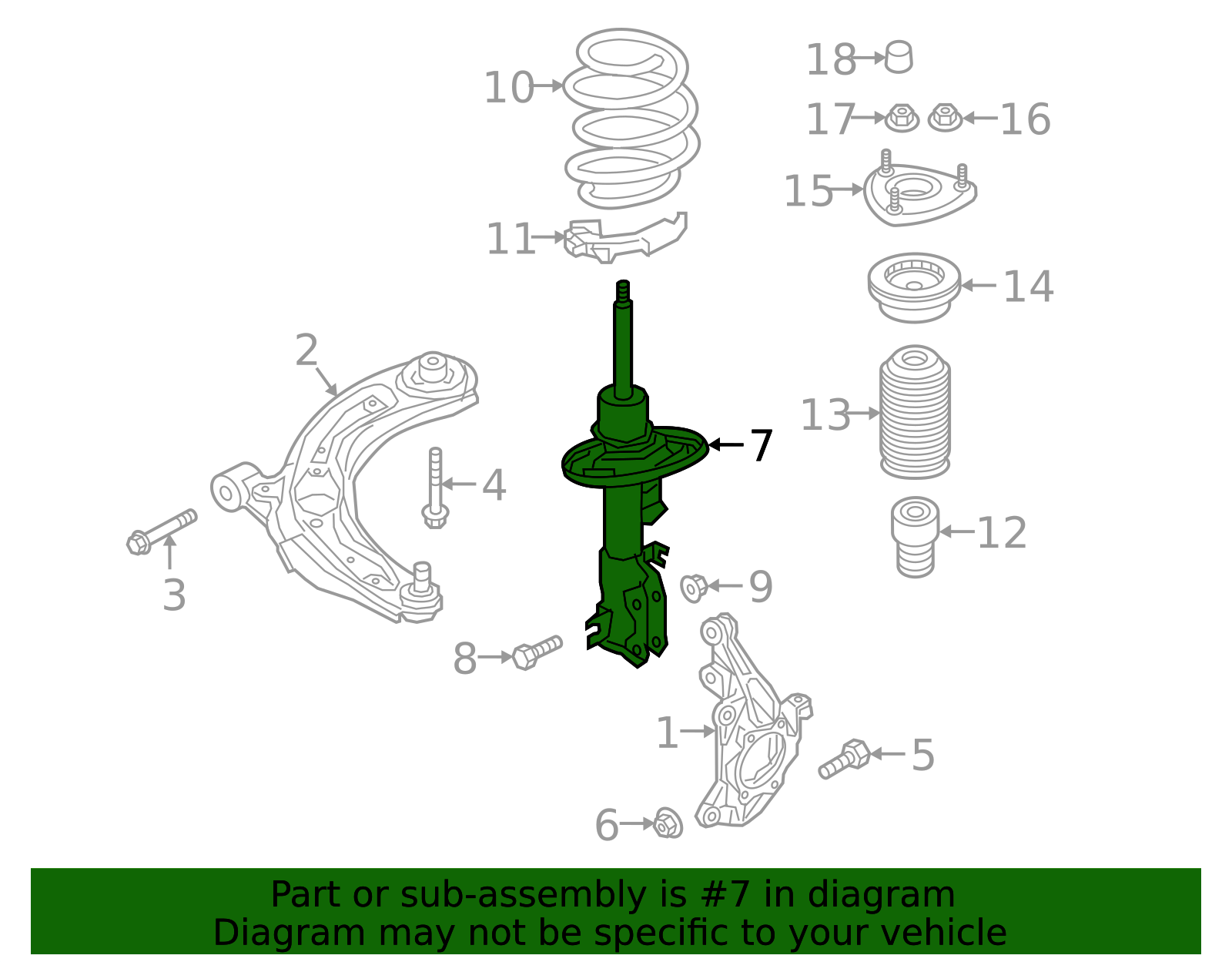 DH5C-34-700A - Strut 2018-2021 Mazda CX-3 | Mazda-Parts