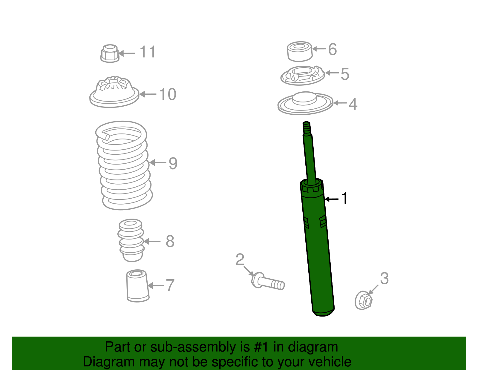 8F0-413-031-M - Suspension Shock Absorber 2013-2017 Audi | Audi OEM ...