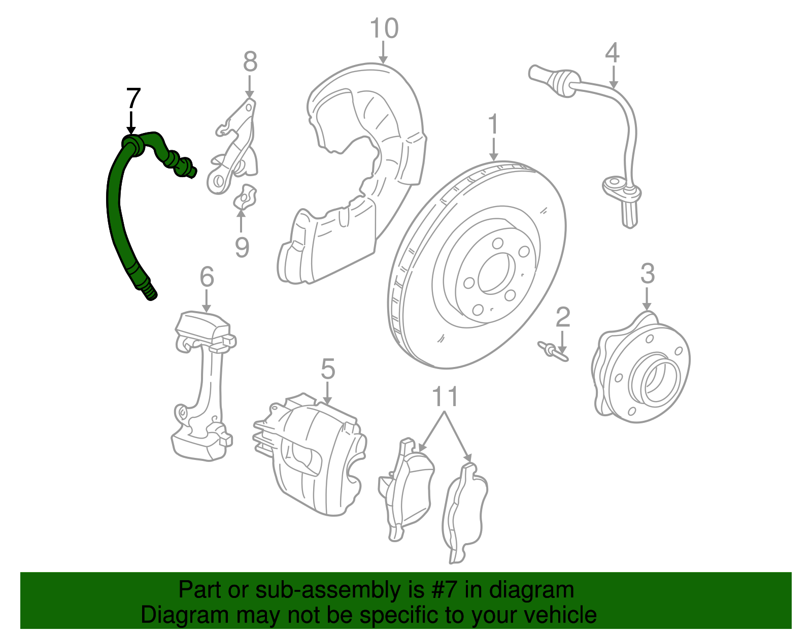 1999-2009 Volvo Brake Hose 32246085 | TascaParts.com
