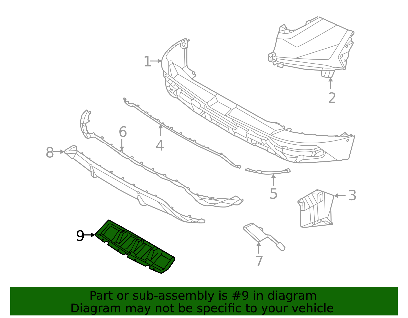 866A1-N9000 - Lower Cover 2022-2024 Hyundai Tucson | Hyundai Wholesale ...