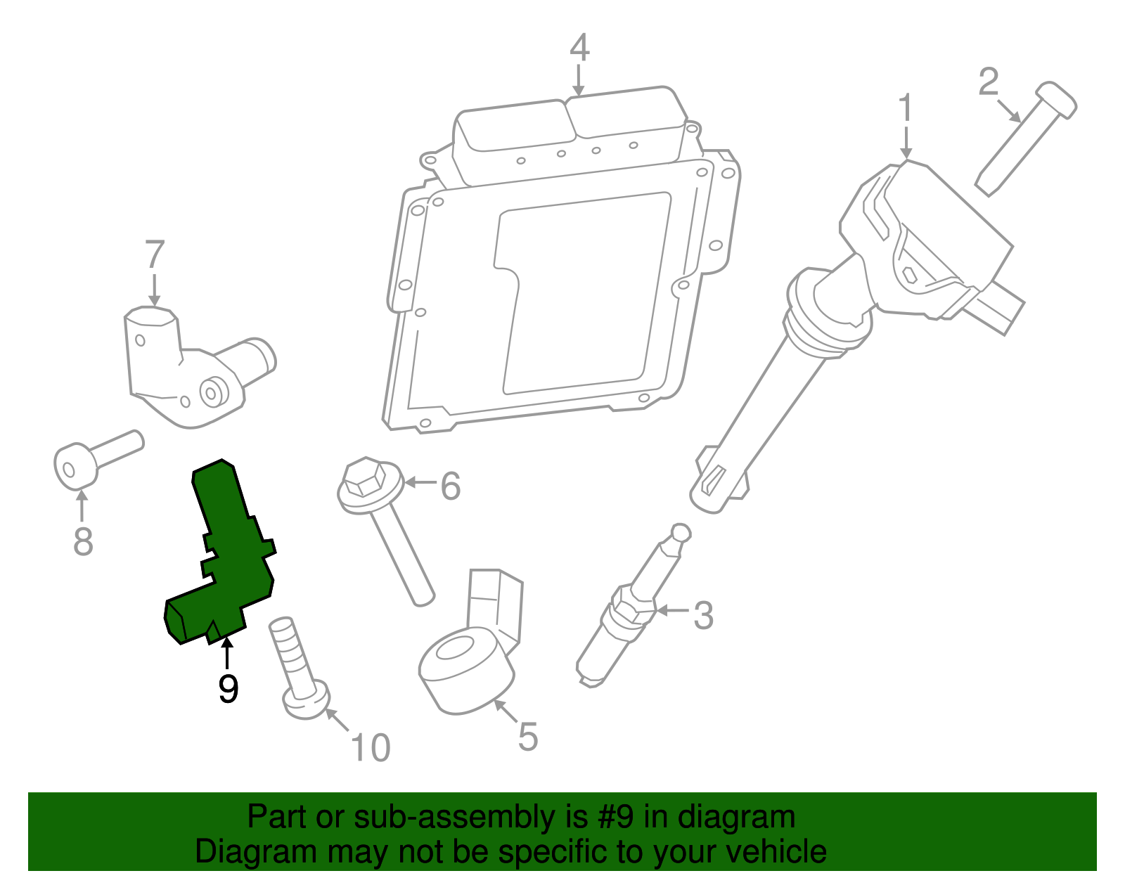 LR035561 - Crankshaft Position Sensor - 2013-2020 Land-Rover | Land ...
