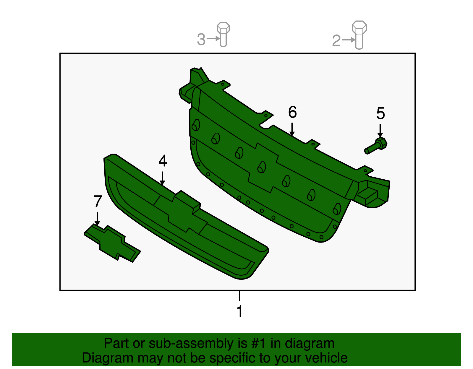 OEM GM Front Grille For 2007-2011 Chevrolet Aveo - Part No. 96648529 ...