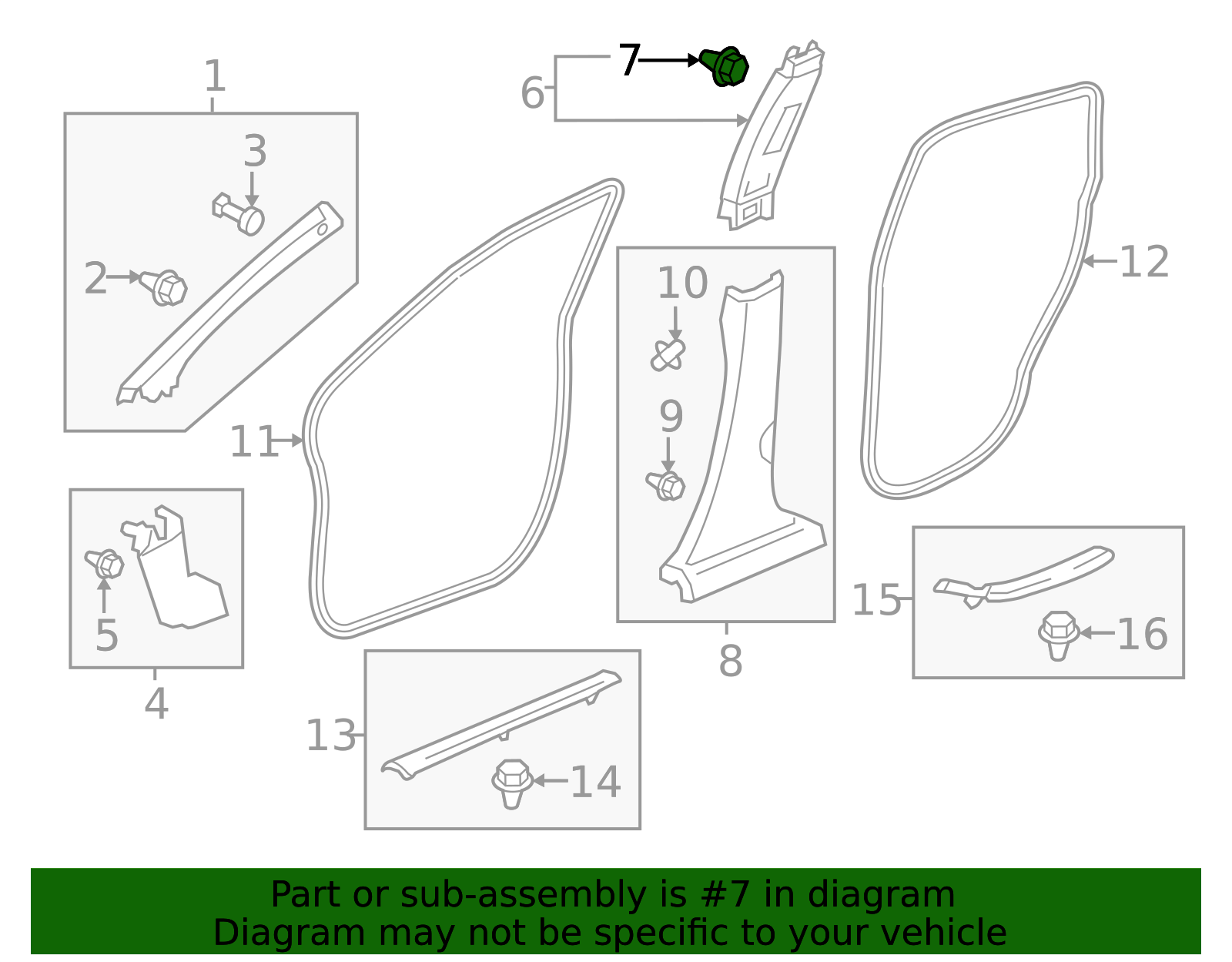 91561-SJD-003 - Body B-Pillar Trim Panel Clip 2006-2026 Honda | Honda ...