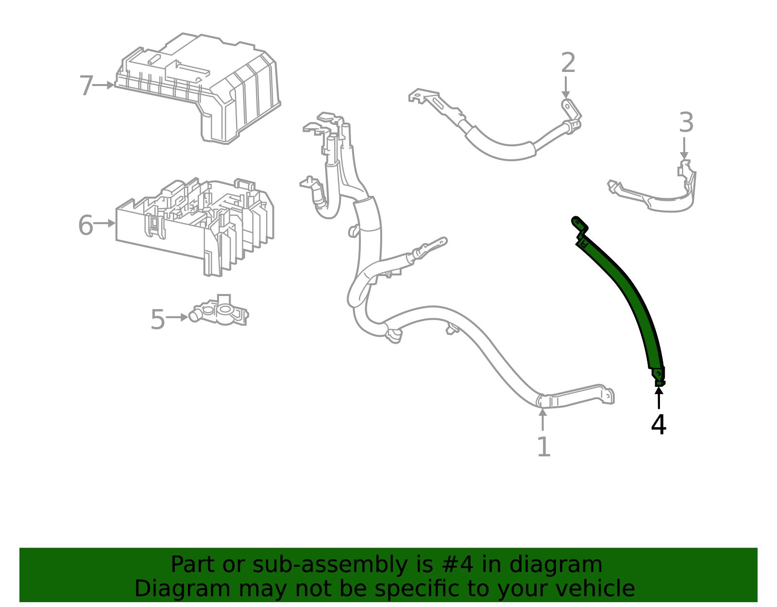 Genuine OEM Battery Positive and Negative Cable Strap Part# 84498265 ...