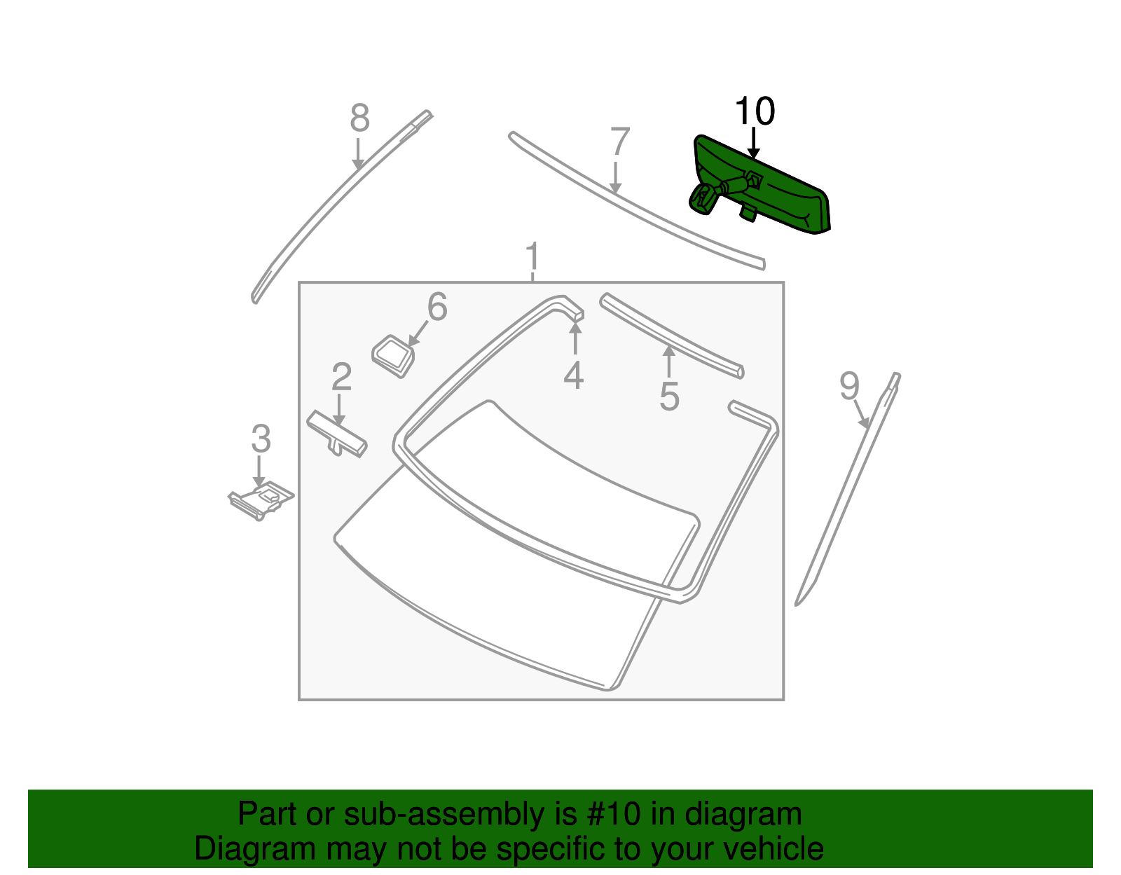 1993-2006 Nissan Mirror Inside 96321-4Z300 | Nissan Parts Plus