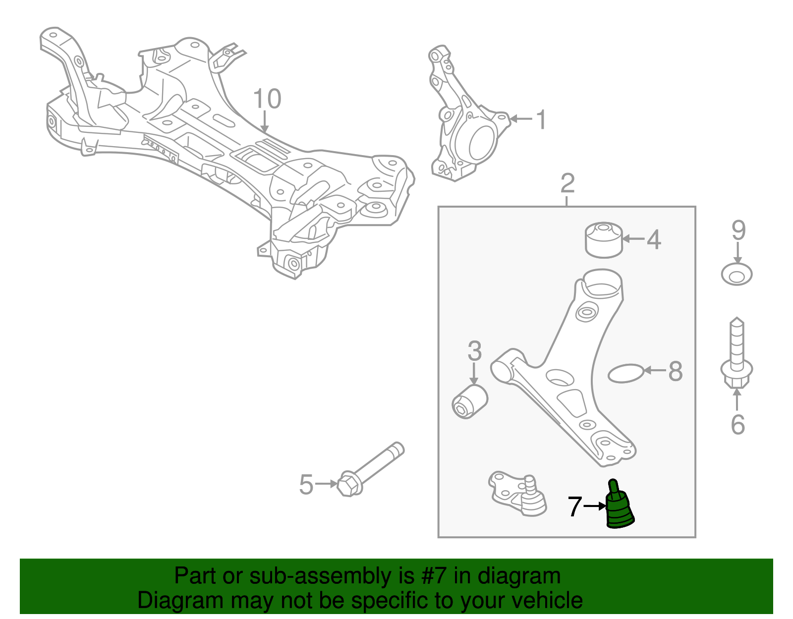 Genuine OEM Lower Ball Joint Part# 54530-3X000 Fits 2011-2017 Hyundai ...
